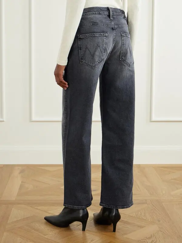 MOTHER The Dodger Flood Cropped Mid-rise Straight-leg Jeans