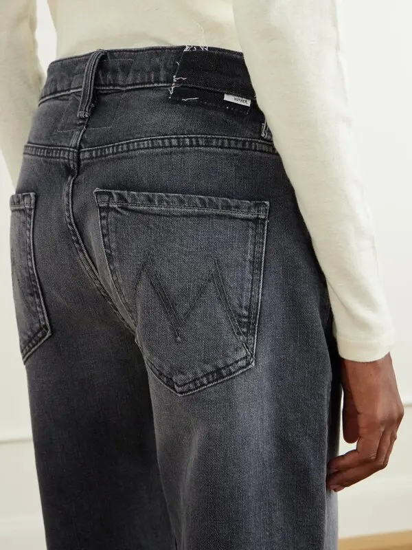 MOTHER The Dodger Flood Cropped Mid-rise Straight-leg Jeans