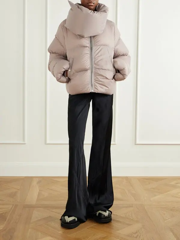 Rick Owens Tower Cropped Shell Down Jacket