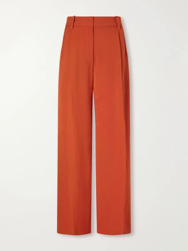 Galvan Roman High-rise Crepe Straight-leg Pants