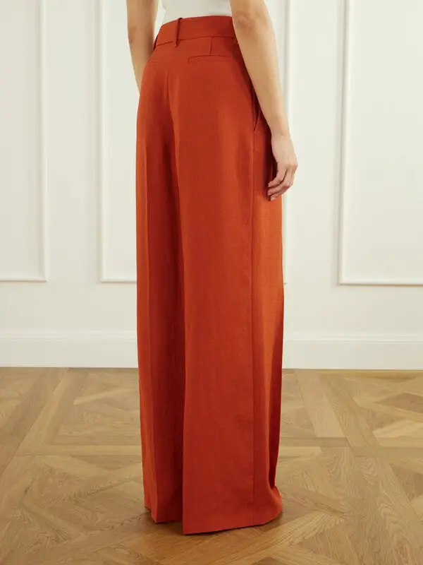 Galvan Roman High-rise Crepe Straight-leg Pants