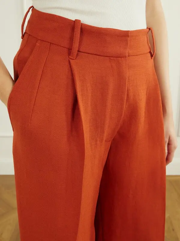Galvan Roman High-rise Crepe Straight-leg Pants