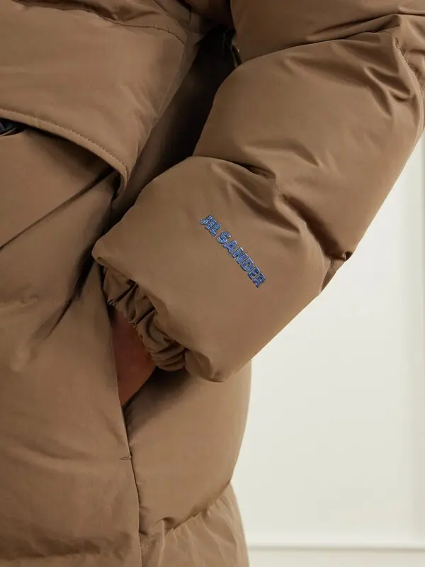 JIL SANDER Logo-appliquéd Quilted Shell Down Coat
