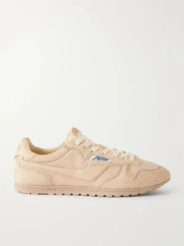 AUTRY Windspin Shell-trimmed Calf Hair Sneakers