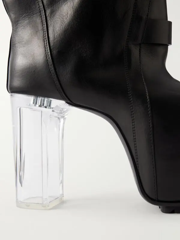 Rick Owens Naska Kiss 120 Leather Knee Boots