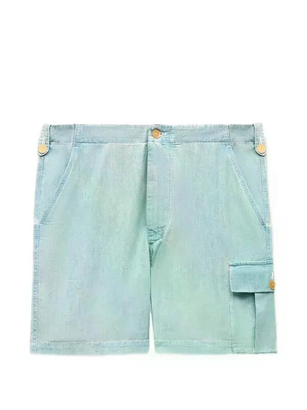 Kenzo Sounds Chambray Cargo Shorts