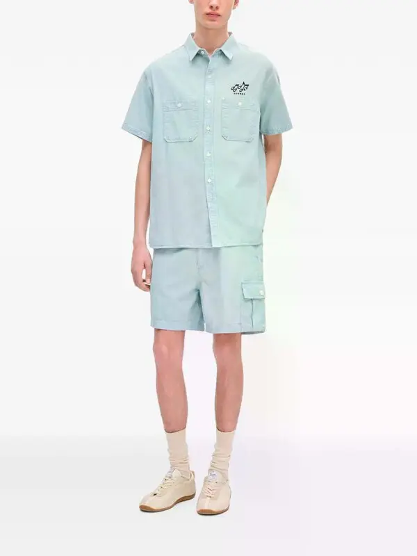 Kenzo Sounds Chambray Cargo Shorts