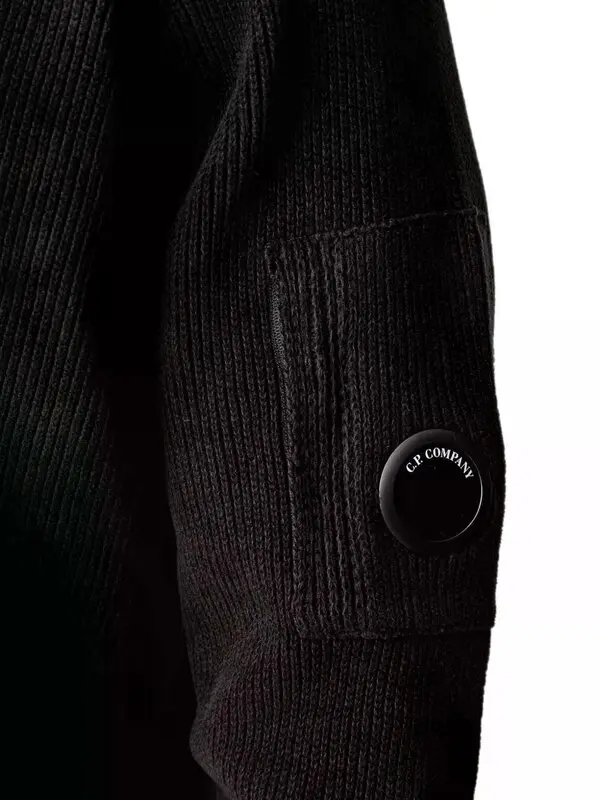 C.P. COMPANY Chenille Cotton Lens Crewneck Sweater