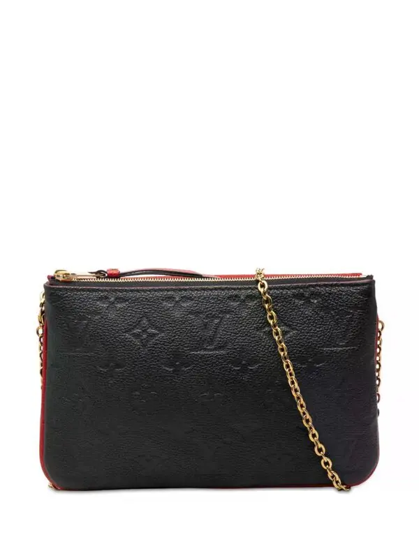 LOUIS VUITTON 2020 Monogram Empreinte Double Zip Pochette Crossbody Bag