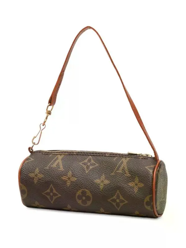LOUIS VUITTON 1990-2010 Monogram Papillon Pochette Handbag - Brown