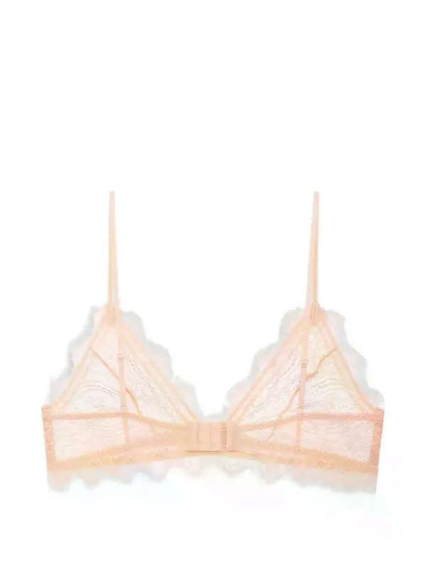 ANINE BING Lace Bra With Trim - Neutrals