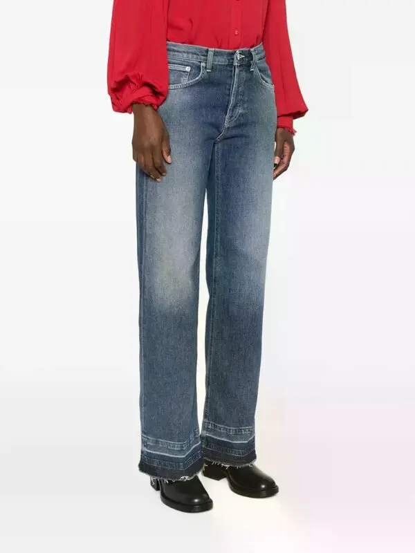 DONDUP Jacklyn Faded Raw-cut Jeans