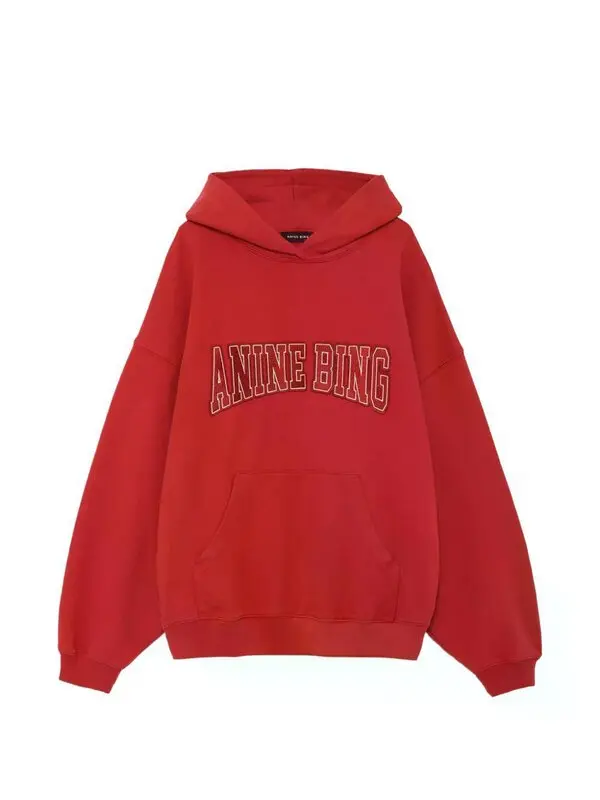 ANINE BING Harvey Logo-embroidered Hoodie