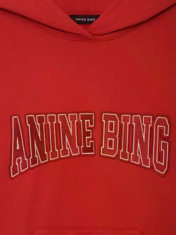 ANINE BING Harvey Logo-embroidered Hoodie