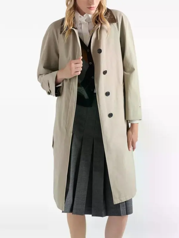 Prada Single-breasted Old Poplin Coat