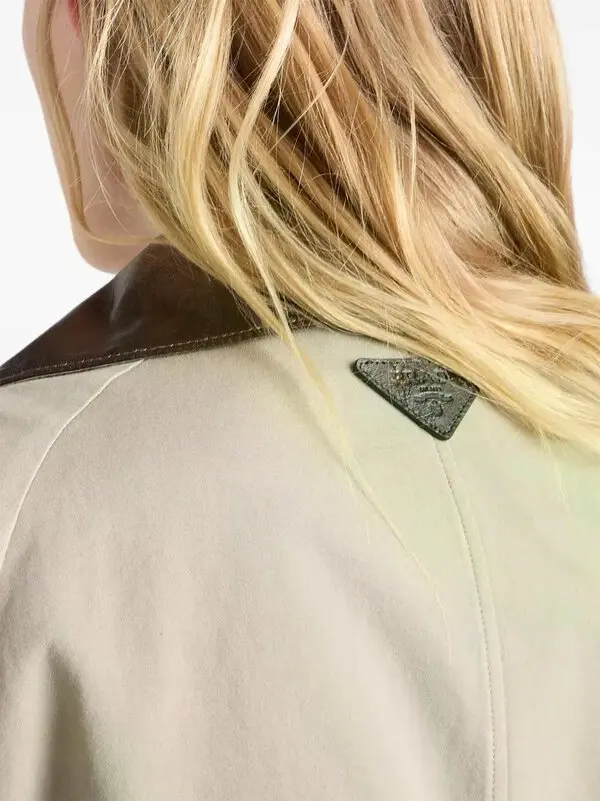Prada Single-breasted Old Poplin Coat