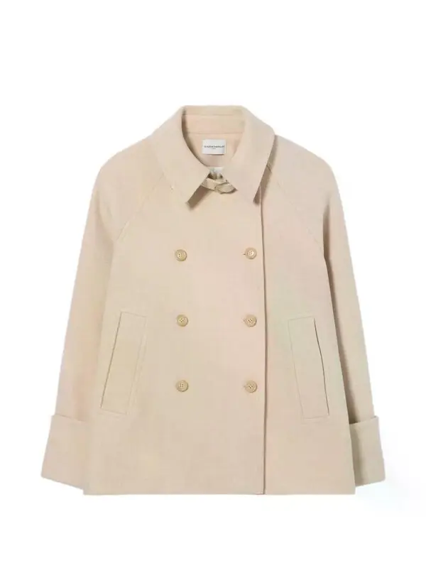 Claudie Pierlot Short Peacoat With Shirt Collar
