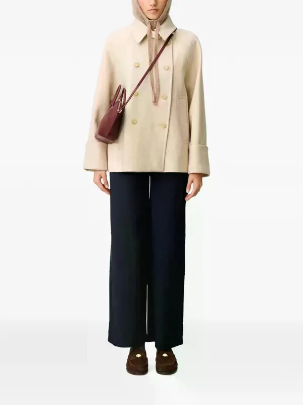 Claudie Pierlot Short Peacoat With Shirt Collar