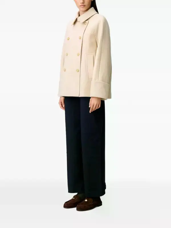 Claudie Pierlot Short Peacoat With Shirt Collar