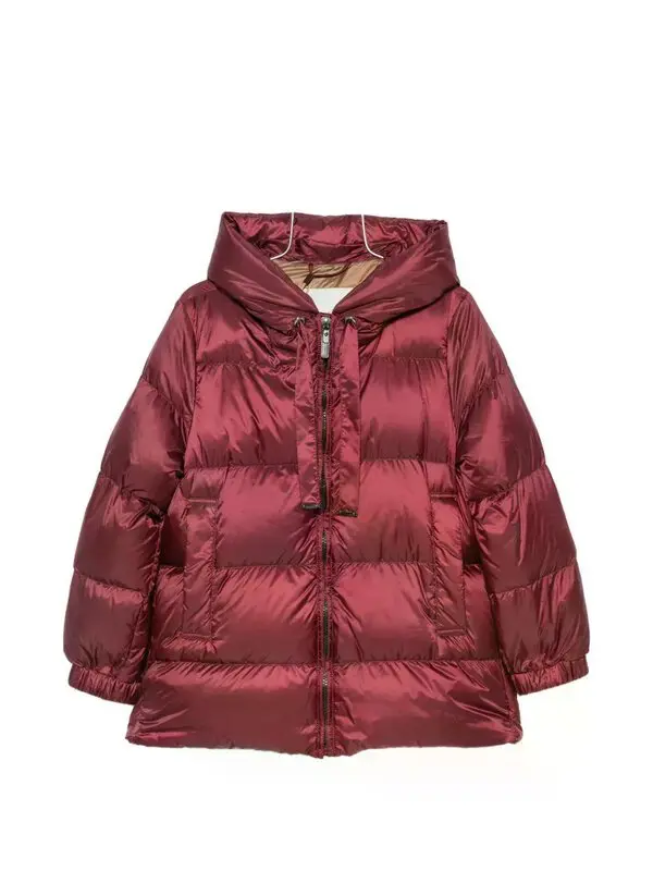 Max Mara The Cube Hooded Quilted Coat - Red
