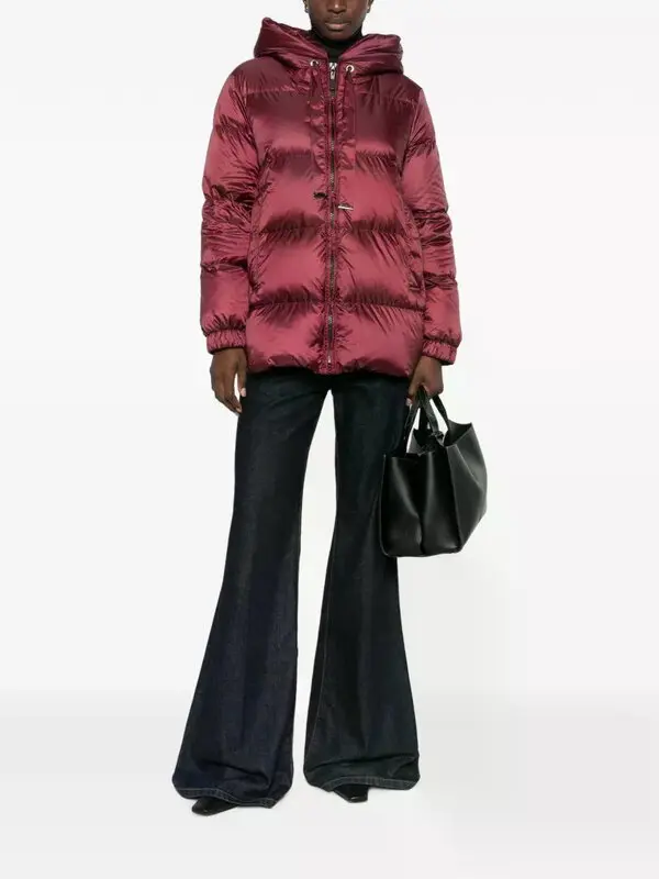 Max Mara The Cube Hooded Quilted Coat - Red