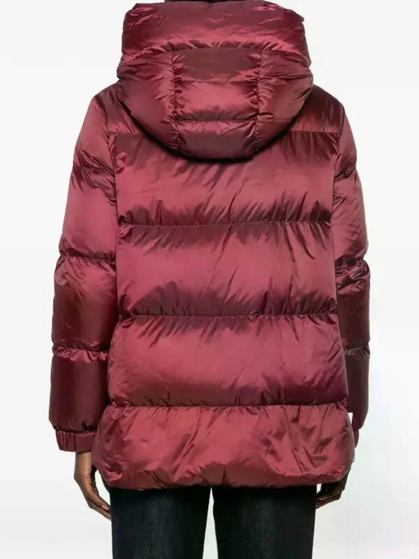 Max Mara The Cube Hooded Quilted Coat - Red