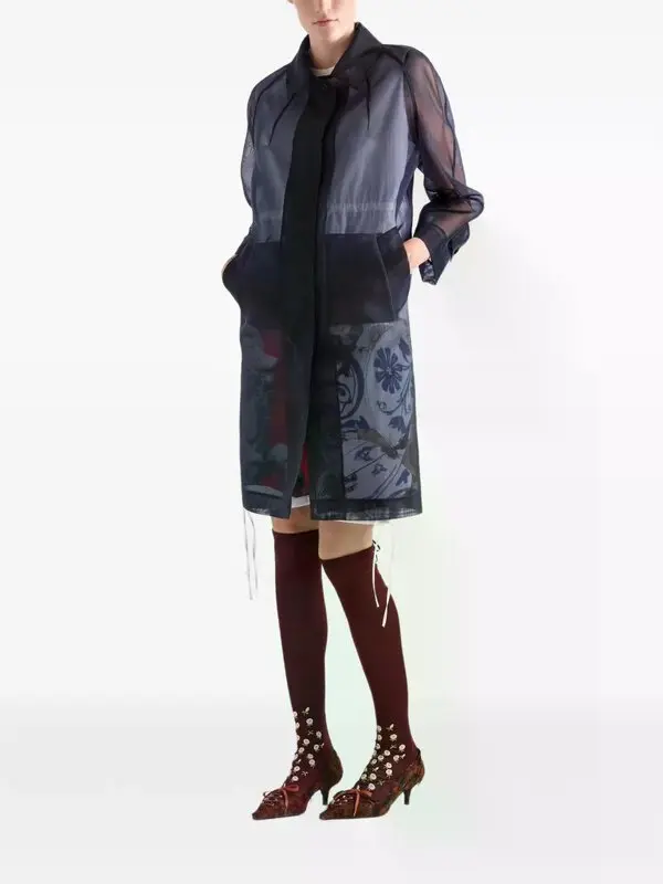 Prada Single-breasted Crinoline Coat