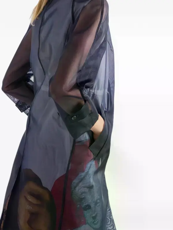 Prada Single-breasted Crinoline Coat
