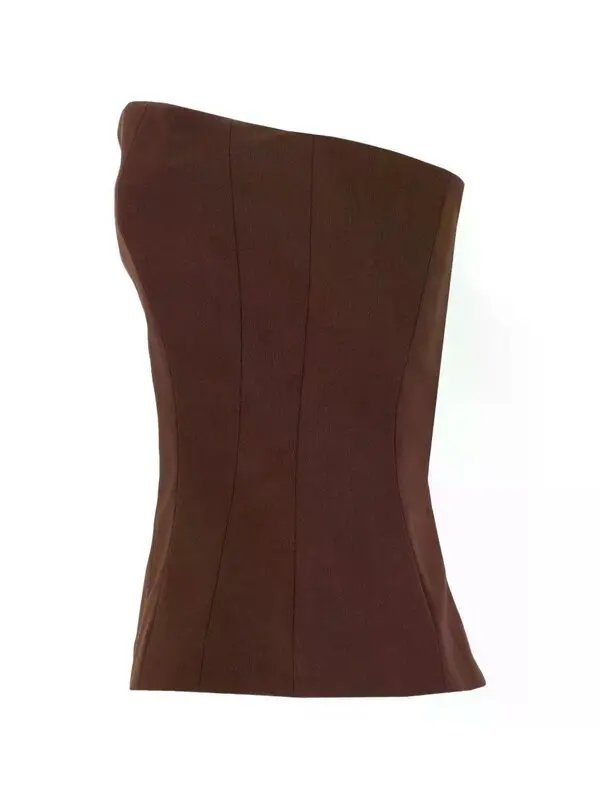 Federica Tosi Strapless Bustier Top - Brown