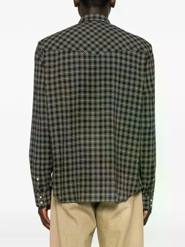 Emporio Armani Check-pattern Western-yoke Shirt