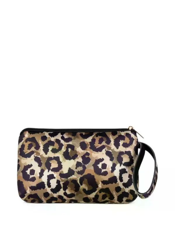 Save My Bag Leopard-print Bow-detail Clutch Bag