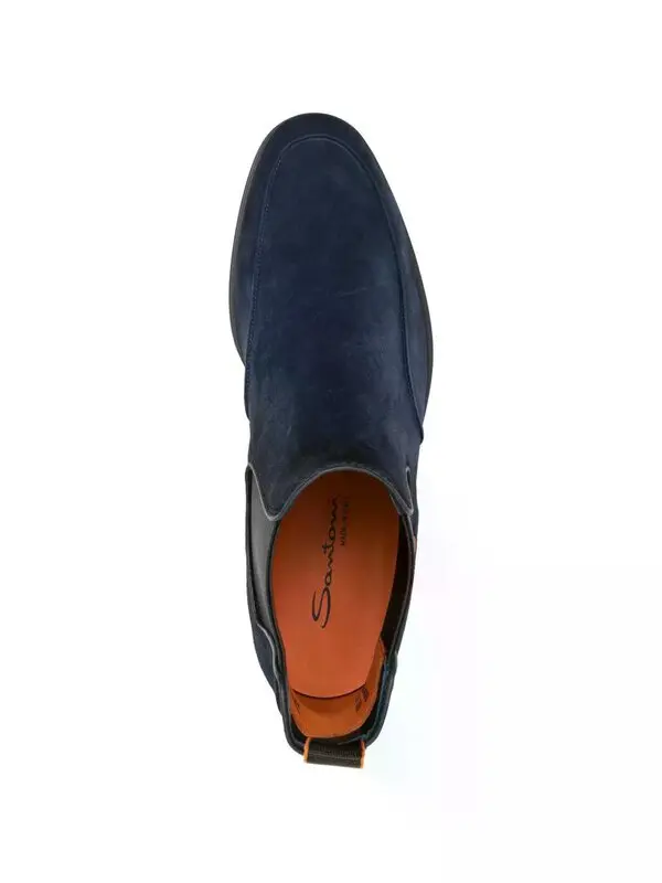Santoni Suede Apron-toe Desert Boots