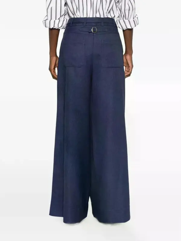 MAISON123 Belted Wide-leg Trousers