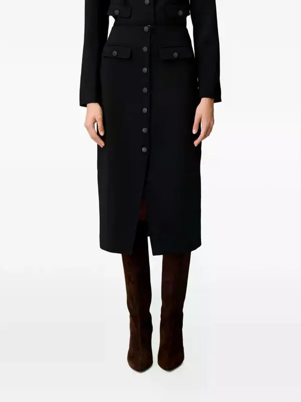 Claudie Pierlot Button-up Midi Skirt