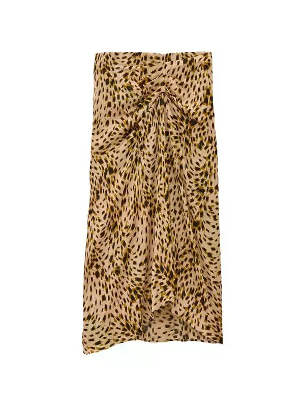 Ba&sh Hoema Leopard-print Midi Skirt - Neutrals