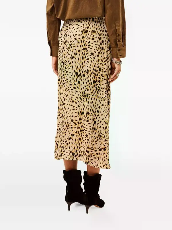 Ba&sh Hoema Leopard-print Midi Skirt