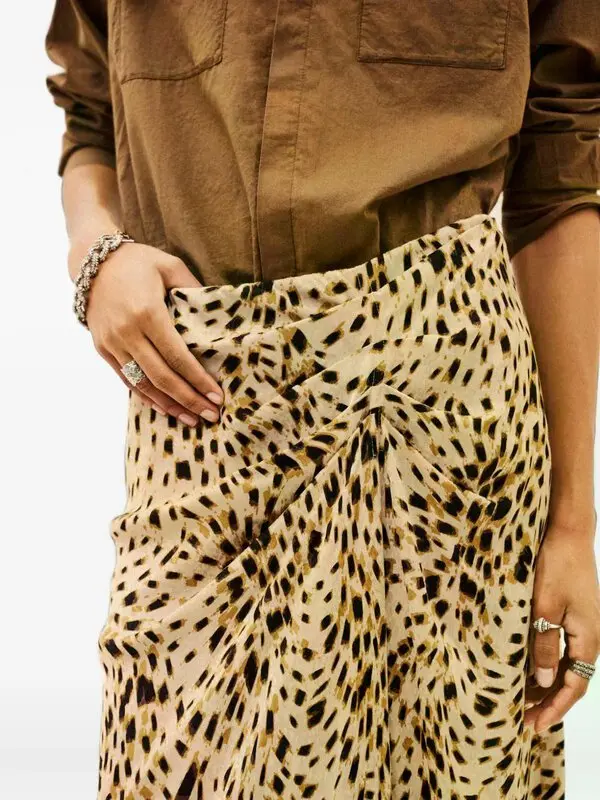 Ba&sh Hoema Leopard-print Midi Skirt