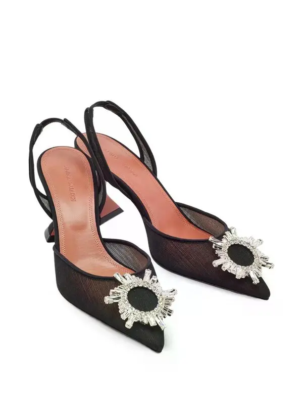 Amina Muaddi Begum Crystal-embellished Slingback Pumps