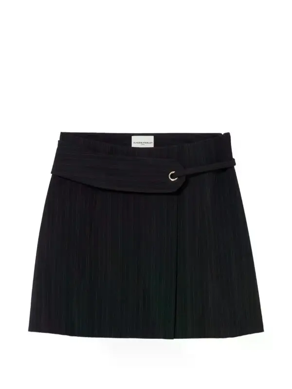 Claudie Pierlot Belted Striped Skirt - Blue