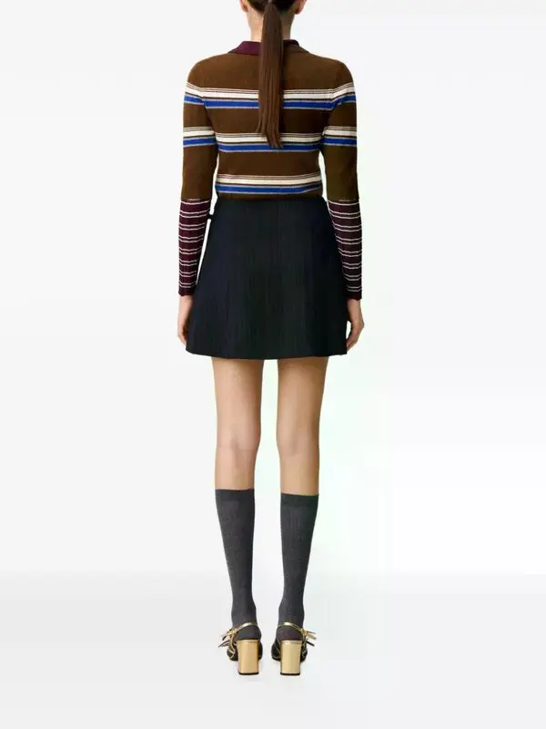Claudie Pierlot Belted Striped Skirt