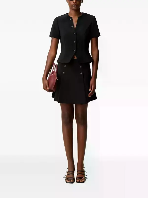 Claudie Pierlot Fitted Button-up V-neck Top