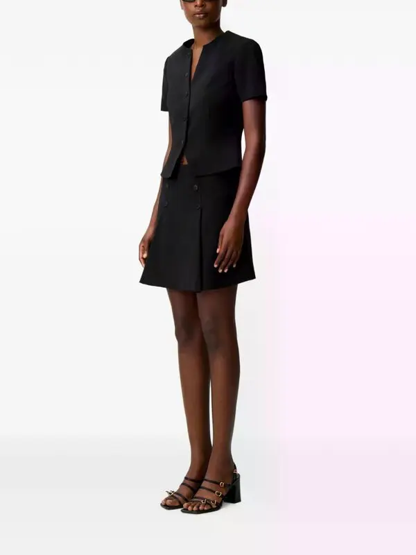 Claudie Pierlot Fitted Button-up V-neck Top