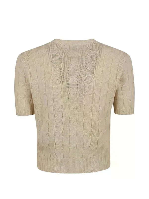 Polo Ralph Lauren Cashmere Cable-knit Cropped Jumper