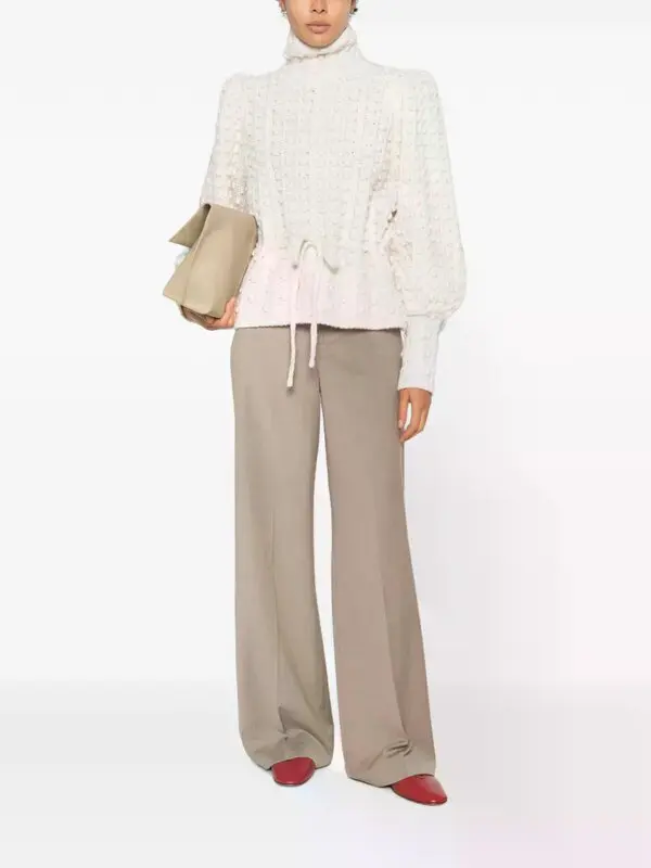 TWINSET Pressed-crease Wide-leg Trousers