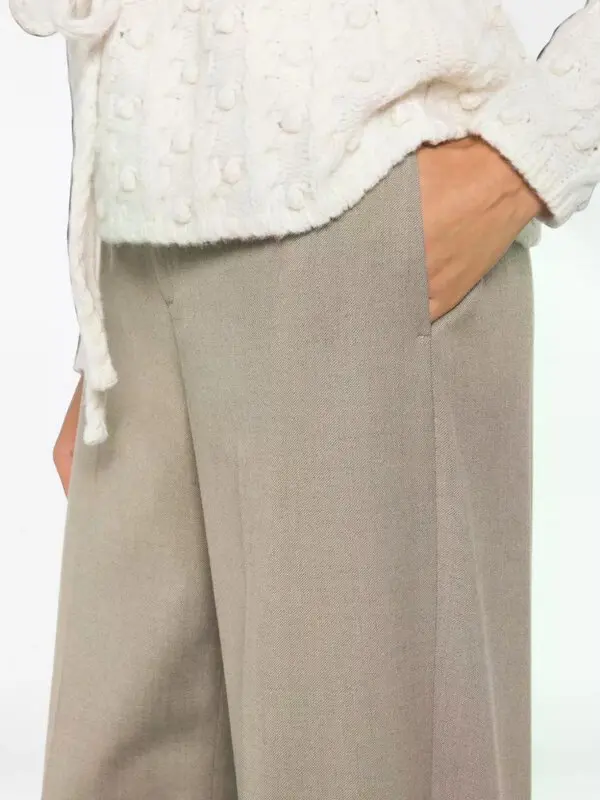 TWINSET Pressed-crease Wide-leg Trousers