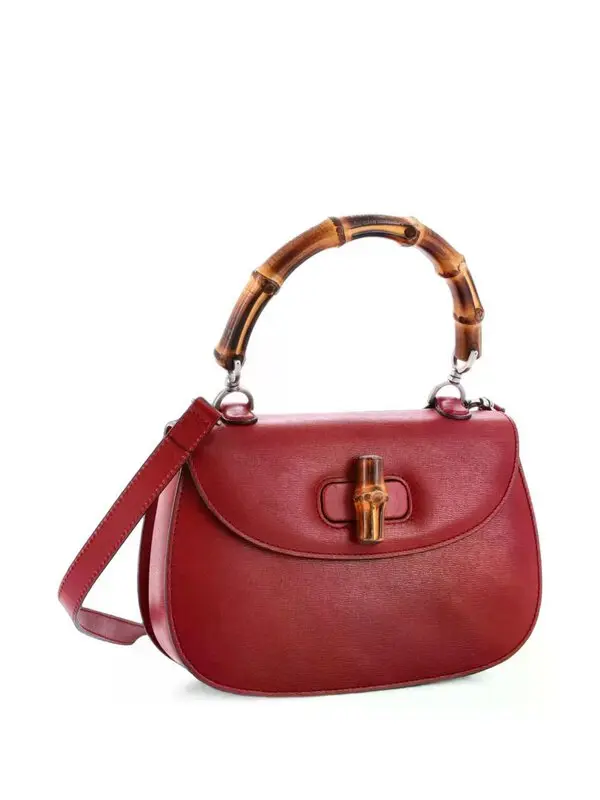 Gucci Bamboo 1947 Top Handle Bag Leather Medium Satchel