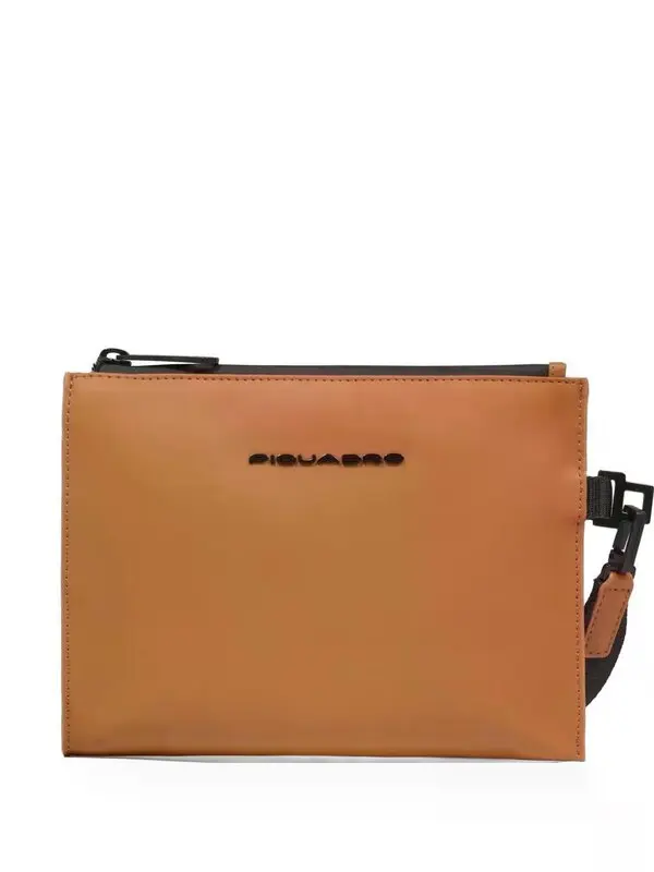 PIQUADRO Water-resistant Clutch Bag - Brown