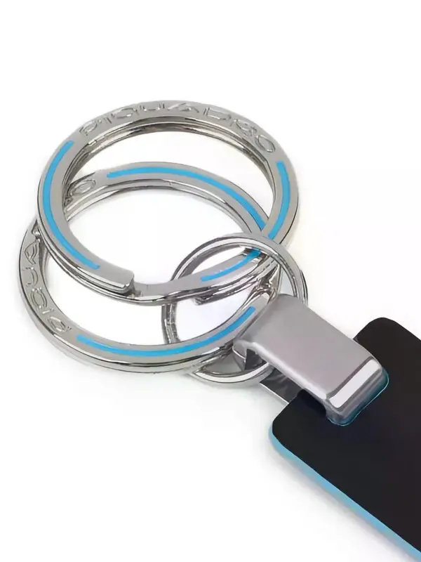 PIQUADRO Two-ring Leather Keyring