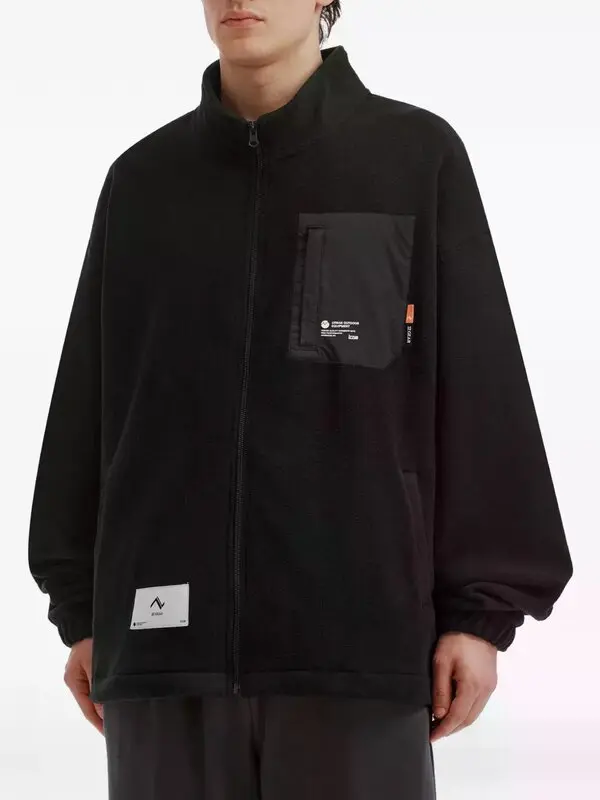 Izzue Fleece-texture Zip-up Sweater