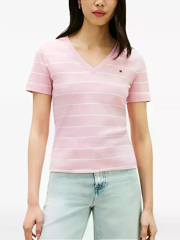 Tommy Hilfiger Striped V-neck T-shirt